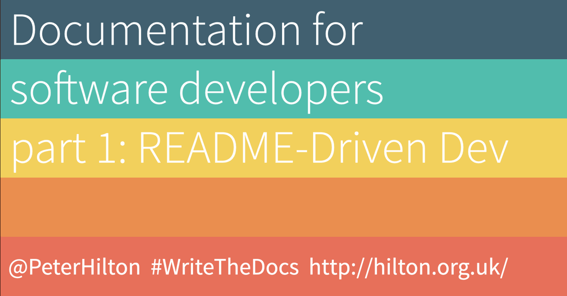 Documentation for software developers - Peter Hilton